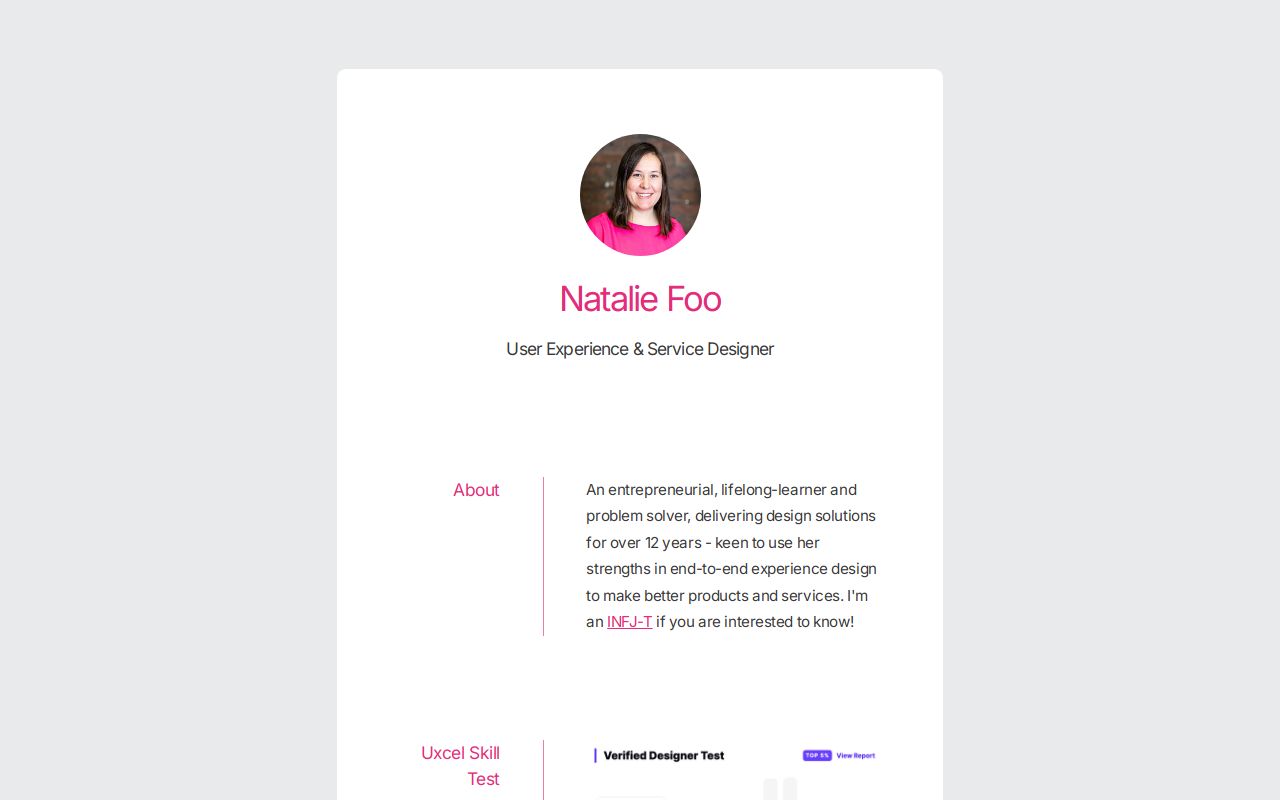Natalie Foo | User Experience & Service Designer